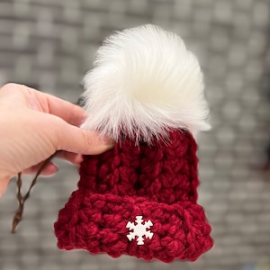 Tiny Toque Ornament Crochet Pattern Beanie Ornament Crochet Christmas ...