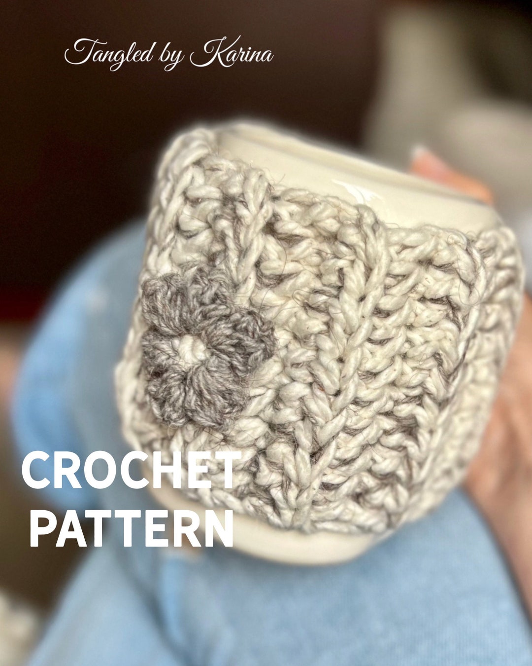 Crochet PATTERN Hug Your Mug Cozy Crochet Pattern Rustic - Etsy