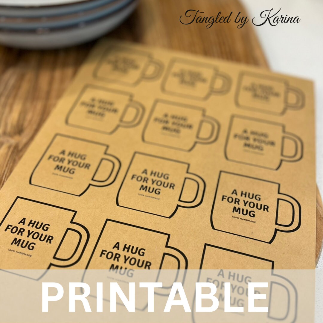 PRINTABLE Hug Your Mug Hang Tags PRINTABLE TAGS - Etsy