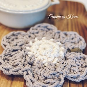 Cottage Blossom Crochet Flower Trivet Pattern (PDF Download) - Etsy