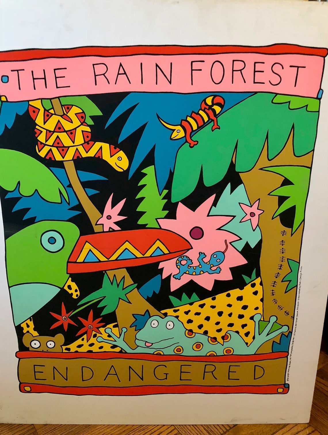 Endangered Animals Rainforest Poster, Seriagraph Print - Etsy