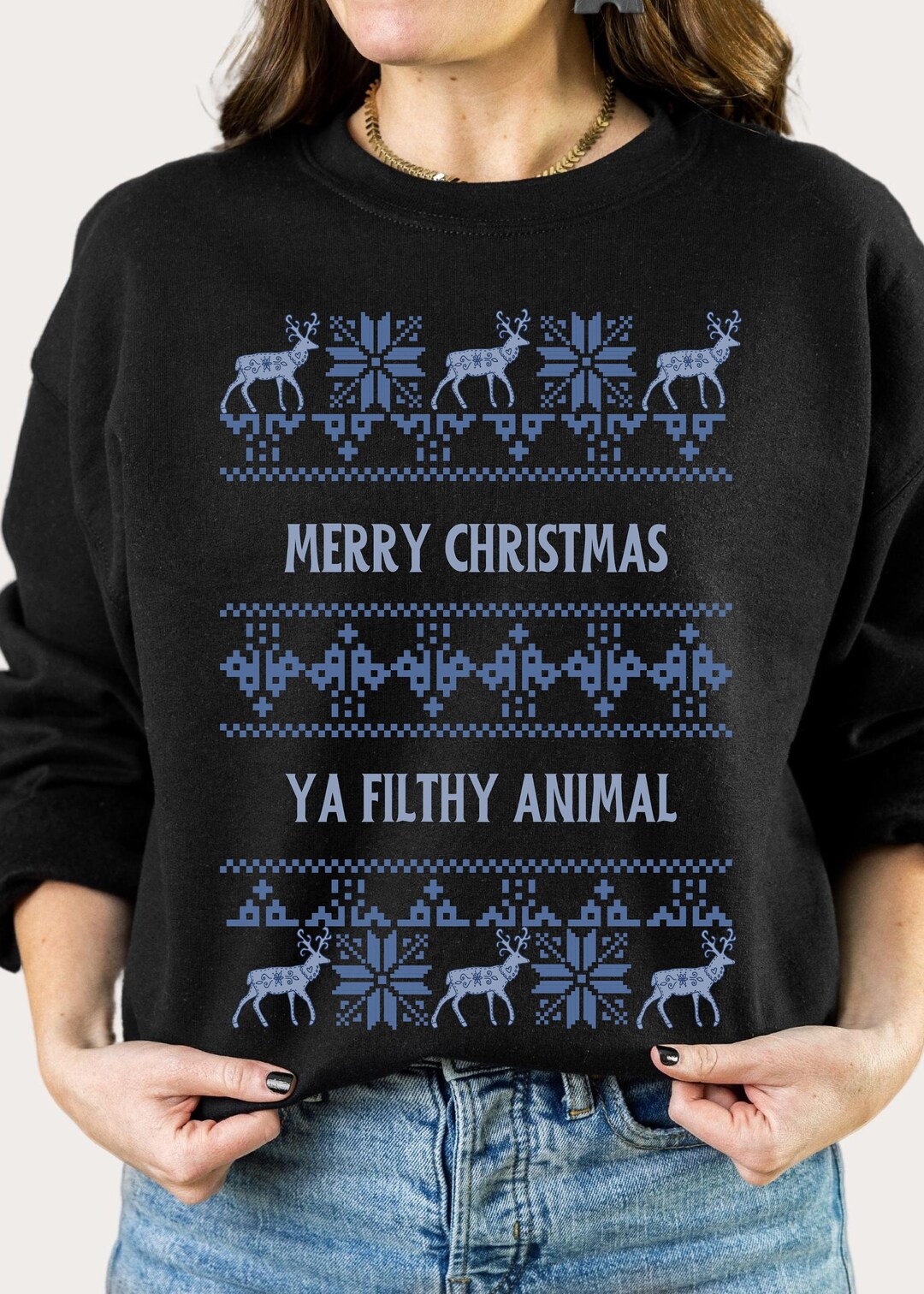 Merry Christmas Ya Filthy Animal, Home Alone Sweater, Funny Christmas ...