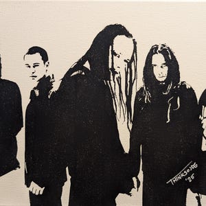 Korn Stencil Art Painting – 14x11 Acrylic on Canvas – TRL Collection - Etsy