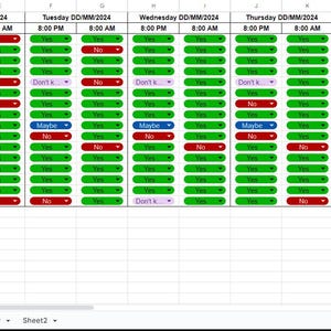 Comprehensive Availability Dashboard Template for Google Sheets - Etsy