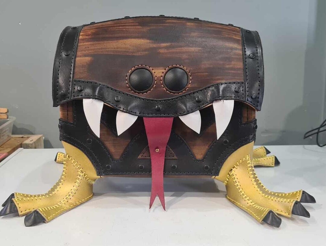 Leather Mimic Beast Fantasy Storage Chest - Etsy