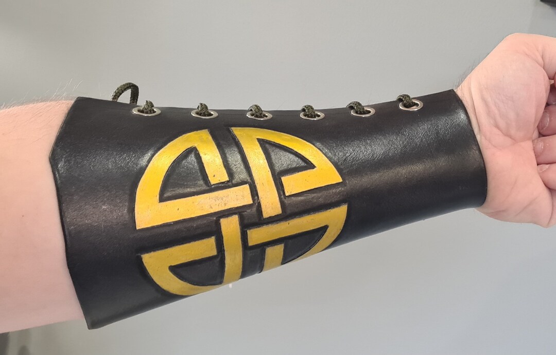 Archery Leather Arm Guard With Tooled Design - Etsy