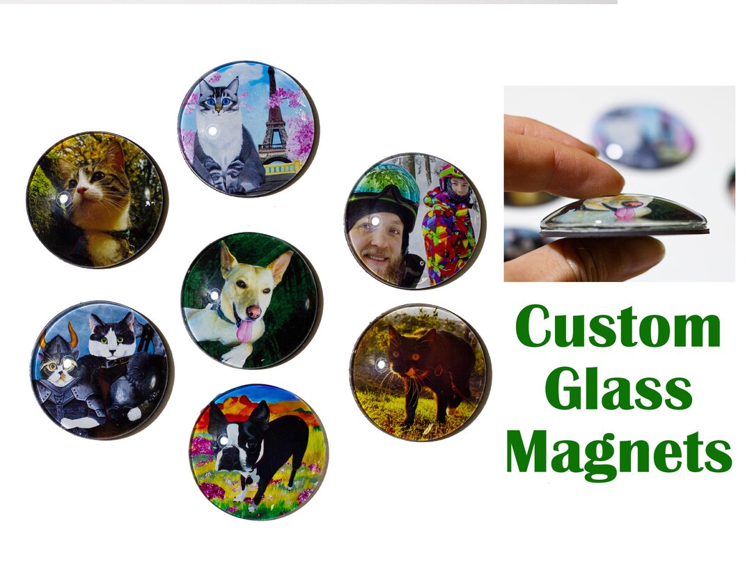 Custom Glass Magnets From Photo Personalized Gift Fridge Photo Magnet ...