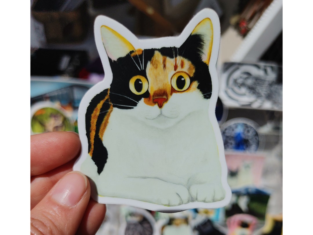 Cute Calico Cat Sticker | Vinyl Sticker | Laptop Sticker | Bumper ...