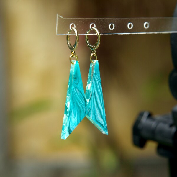 Resin Earrings - Etsy