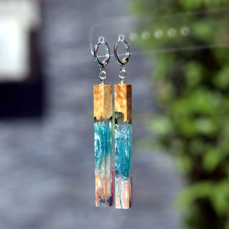 Resin Earrings Handmade - Etsy
