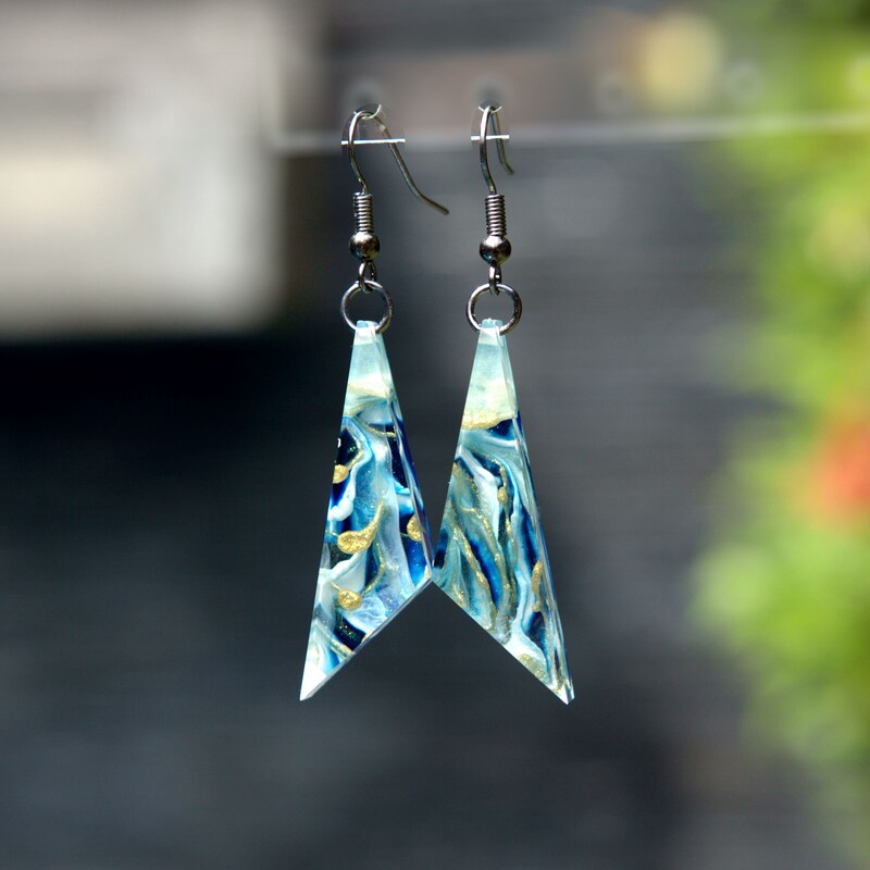 Resin Earrings Dangle - Etsy