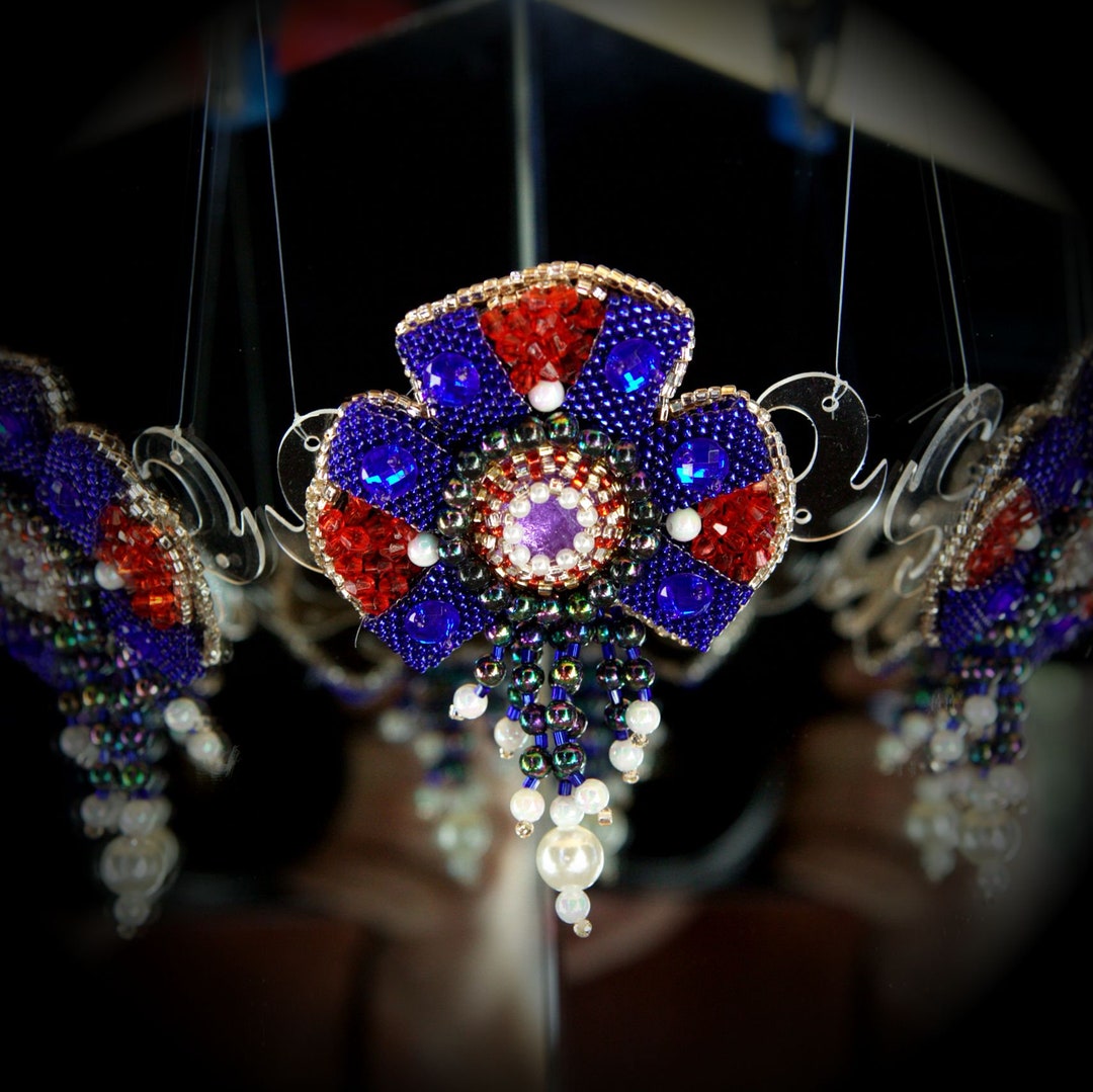 Embroidery Brooch. Hand Beaded Brooch. Award Brooch. Medal Brooch ...