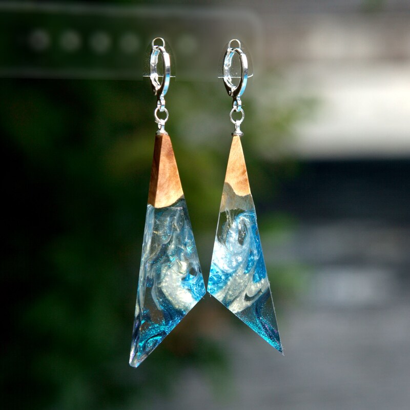 Resin Earrings - Etsy