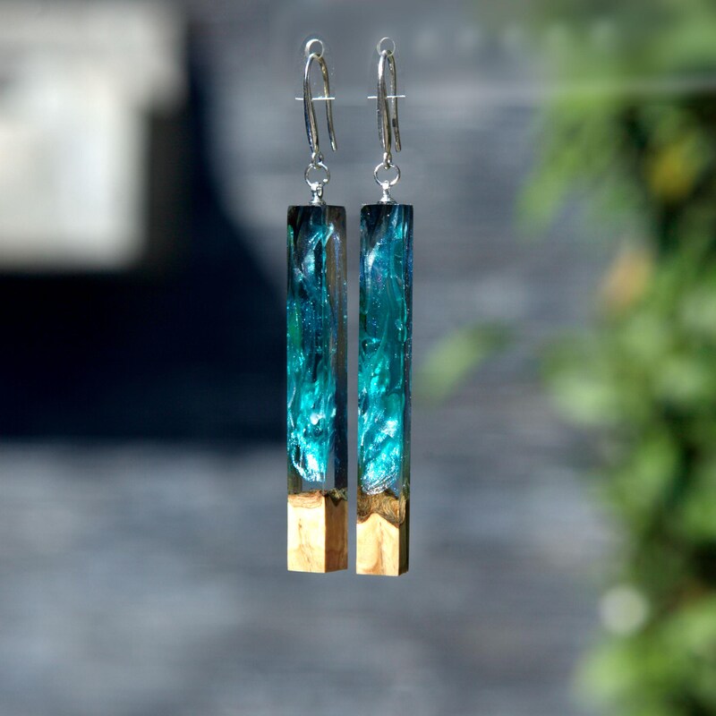 Resin Earrings - Etsy