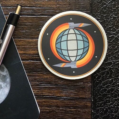 NASA Worm Rocket Sticker Retro NASA Laptop Sticker Water - Etsy