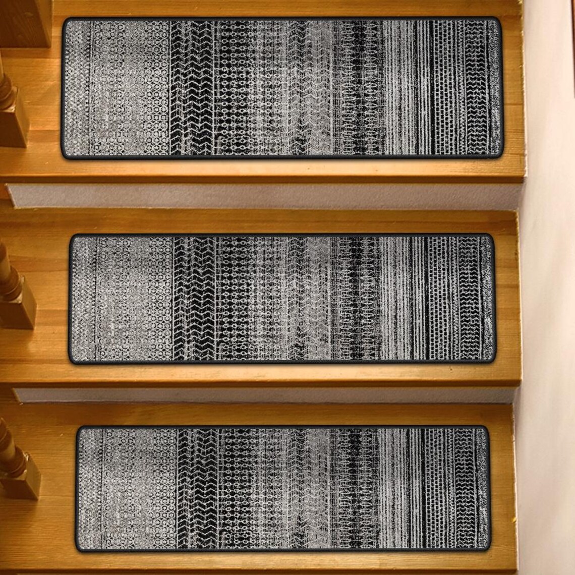 Non Slip Stair Tread Rugs, Soft Surface Step Rug, Custom Size, Landing ...