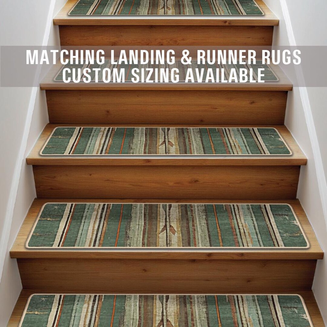 Non Slip Stair Tread Rugs With Matching Landing & Runner Rugs, Low Cut ...