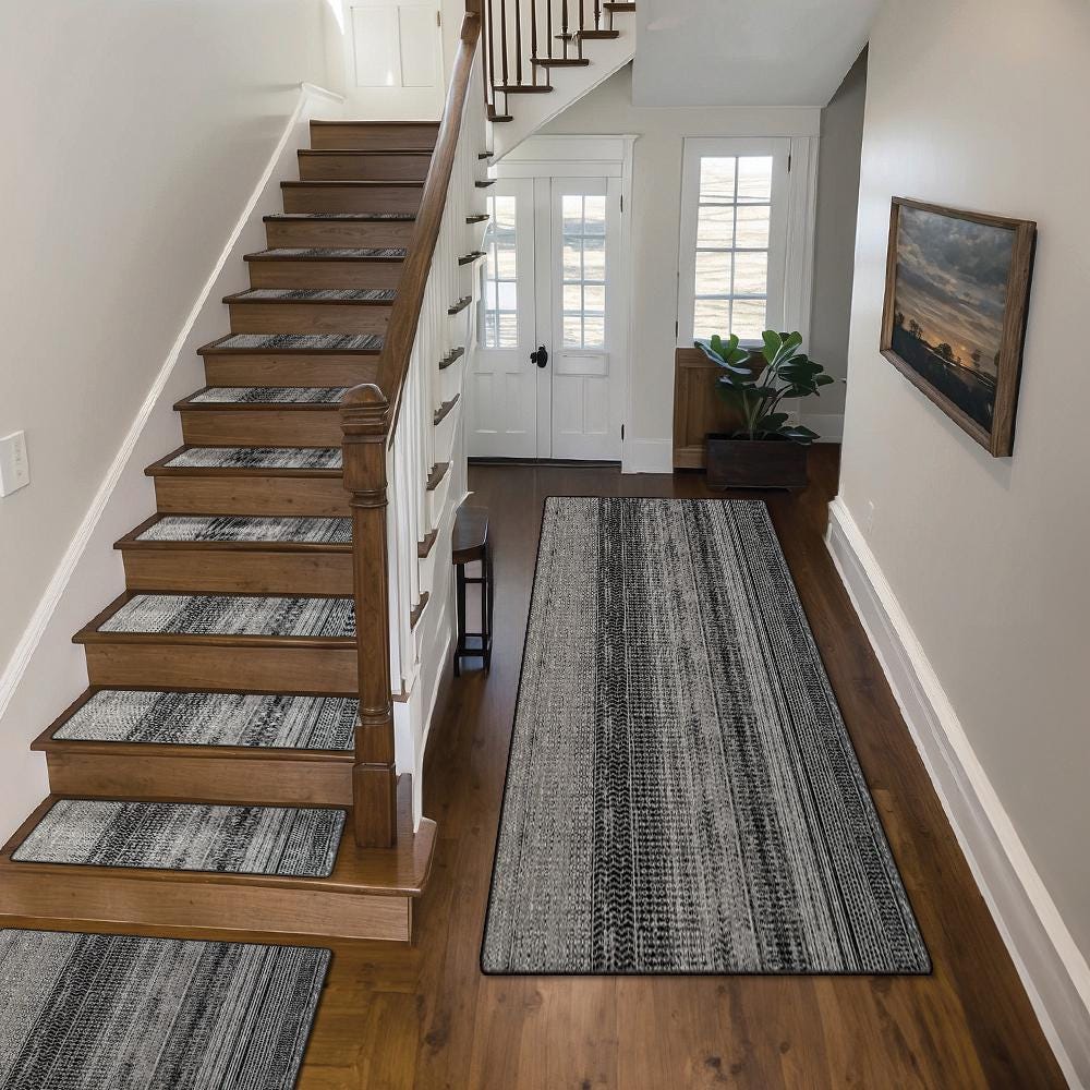 Non Slip Stair Tread Rugs, Soft Surface Step Rug, Custom Size, Landing ...