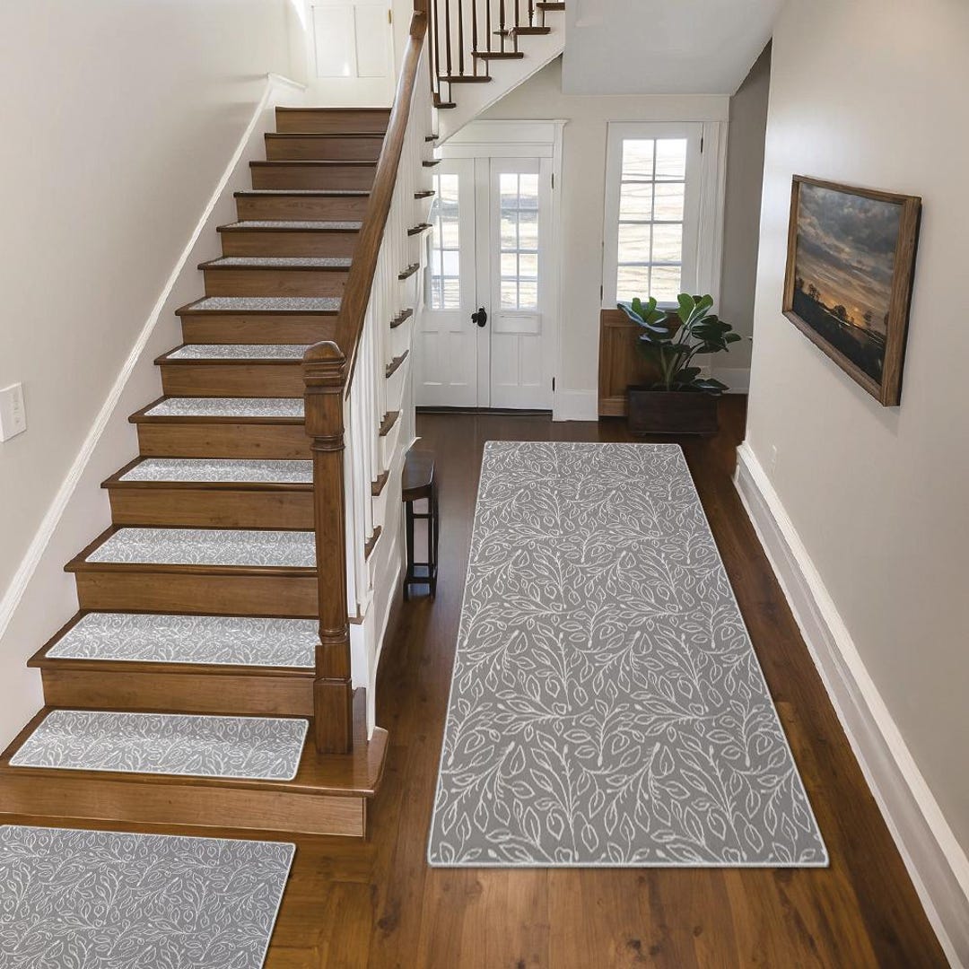 Non Slip Stair Tread Rugs, Soft Surface Step Rug, Custom Size, Landing ...