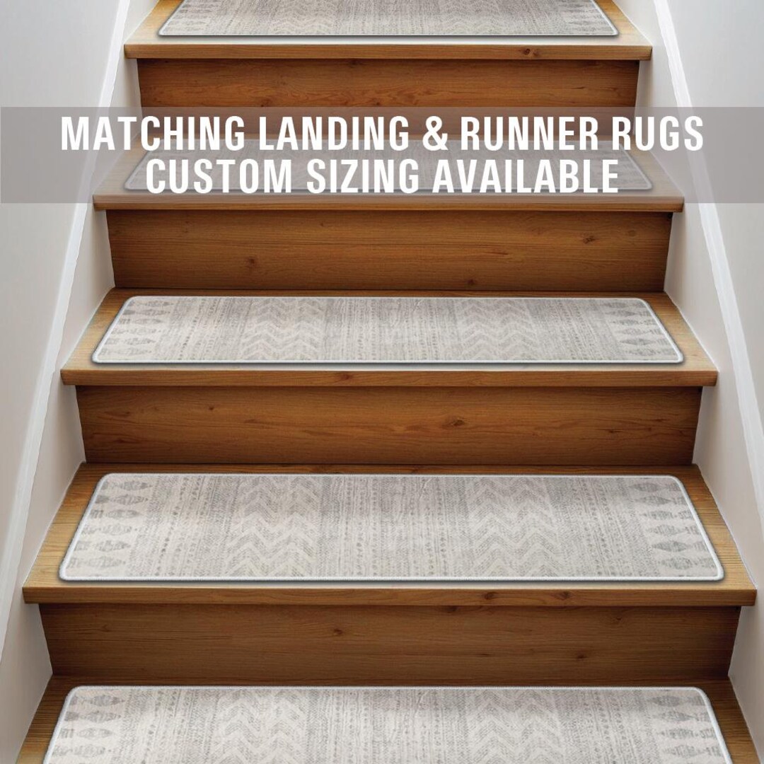 Non Slip Stair Tread Rugs, Soft Surface Step Rug, Custom Size, Landing ...