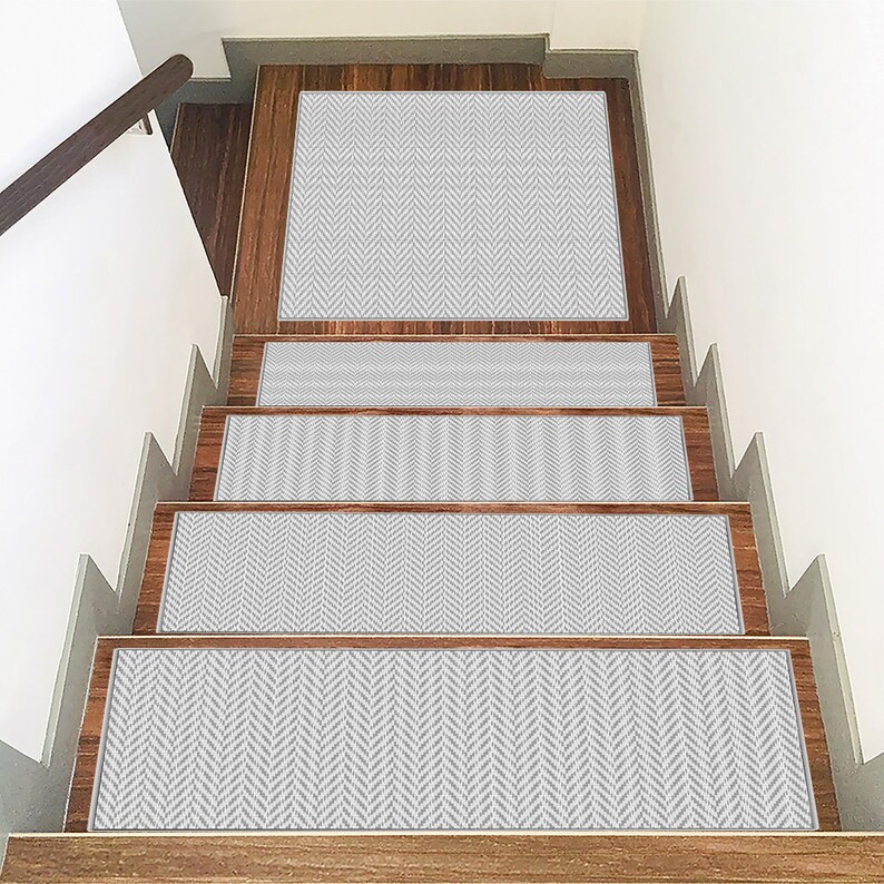 Chevron Style Non Slip Stair Tread Rugs, Stair Carpet Rug, Soft Surface ...