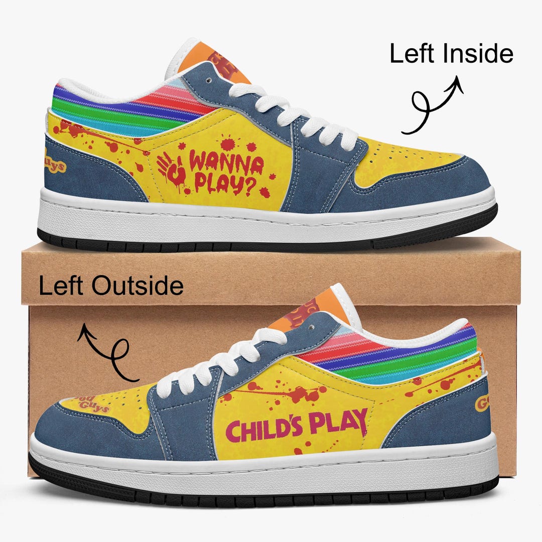 Custom Printed Chucky Movie Inspired Low-top Leather Shoes | Horror ...
