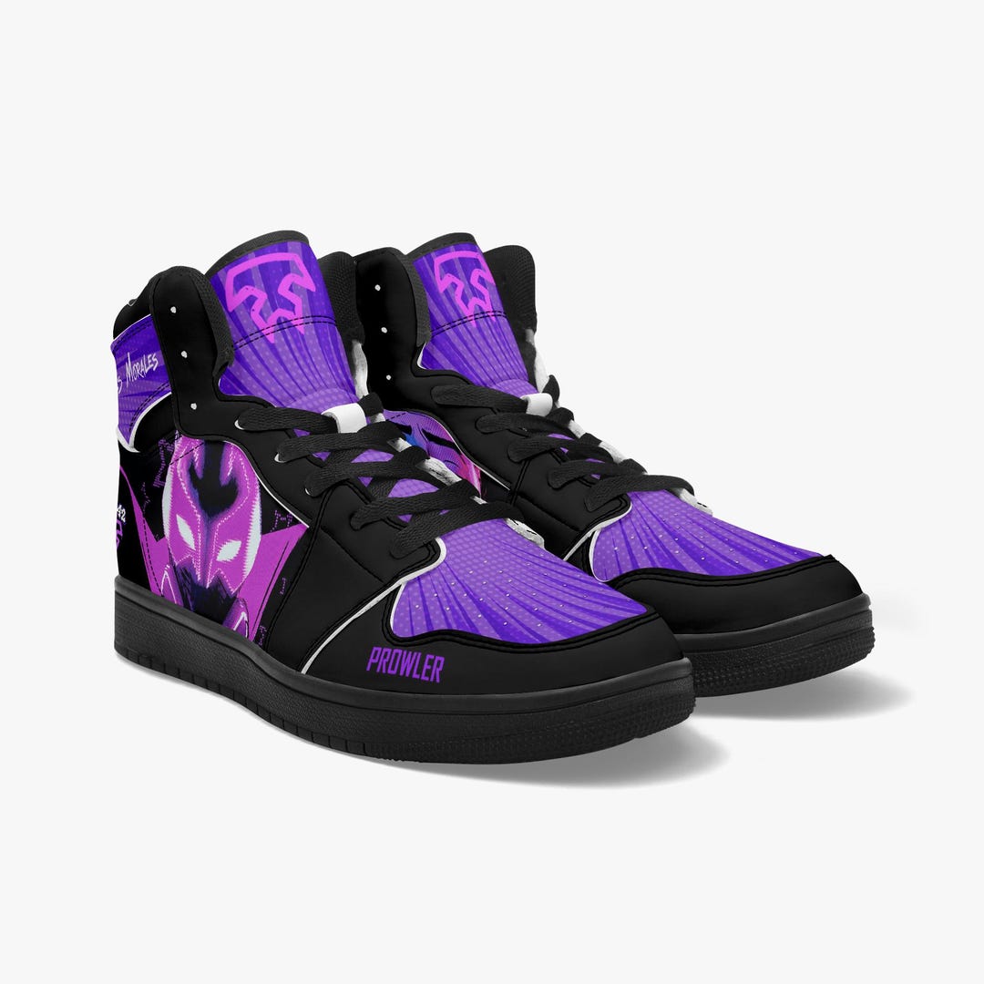 Custom Printed, Miles Morales Spider Verse Earth 42 Prowler High-top ...