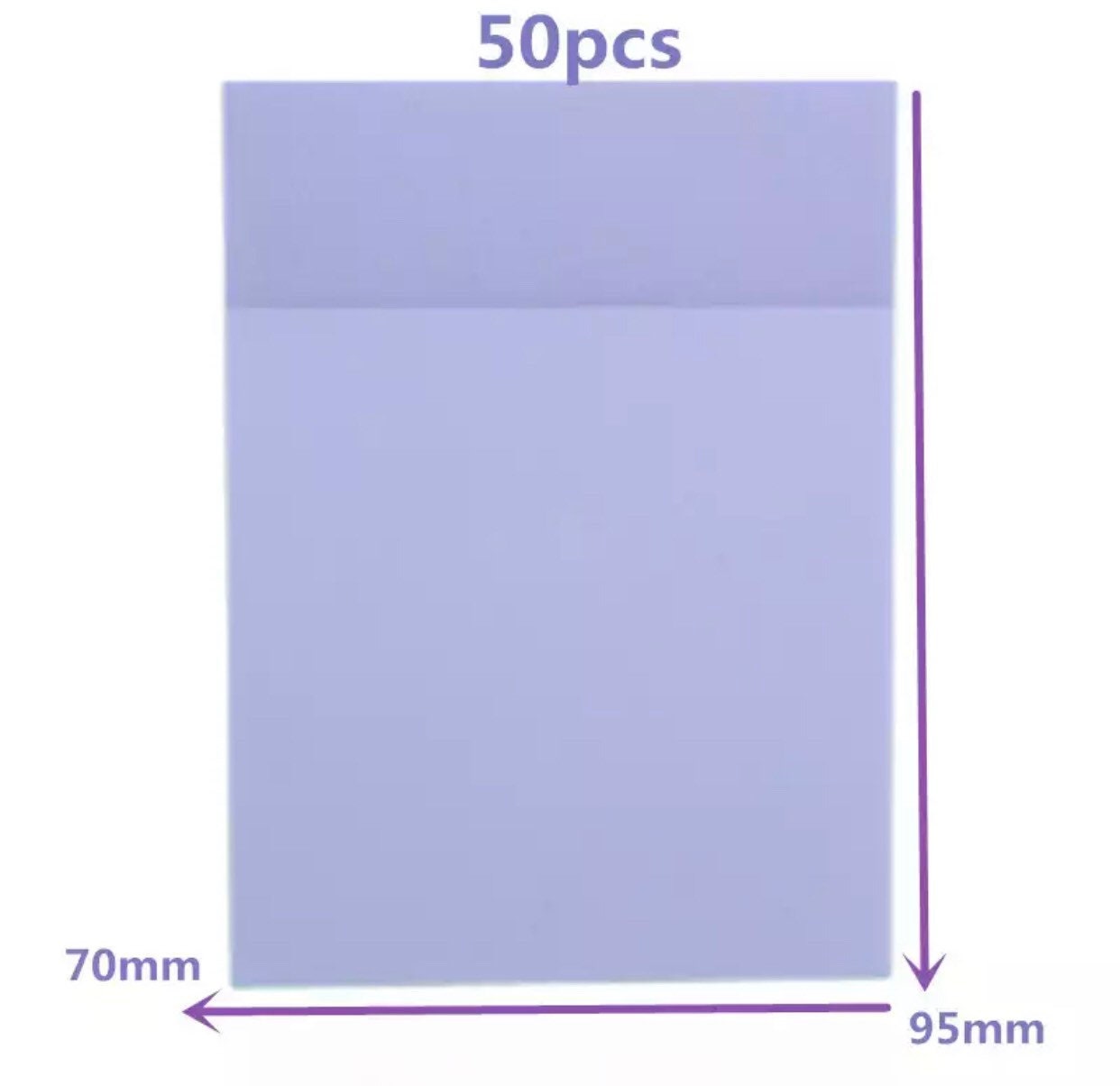 Transparent Sticky Notes 50 Sheets | Etsy