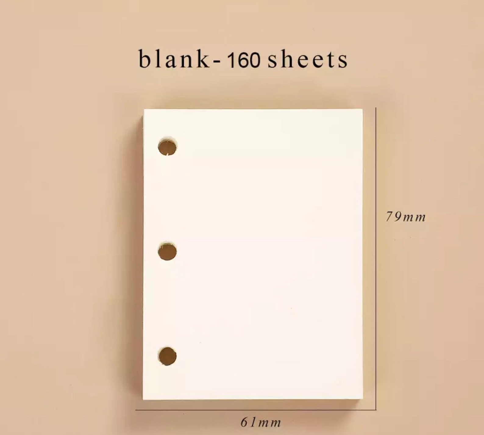 Mini Binder Blank Refill Paper 160 Sheets - Etsy