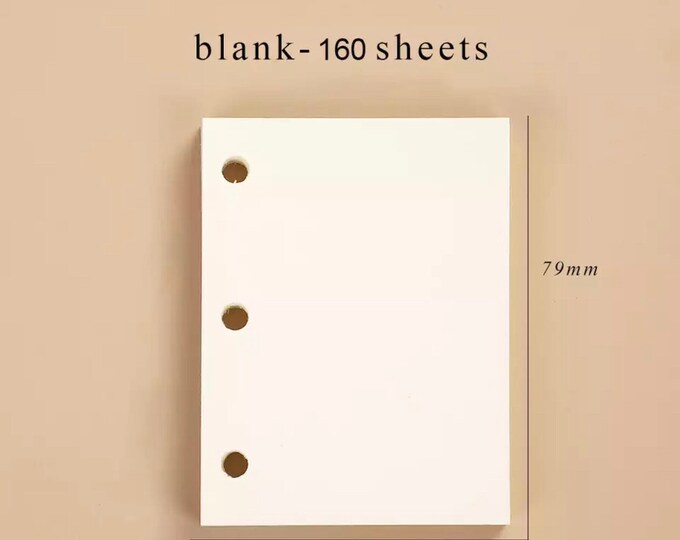 Mini Binder Blank Refill Paper - 160 Sheets - Etsy