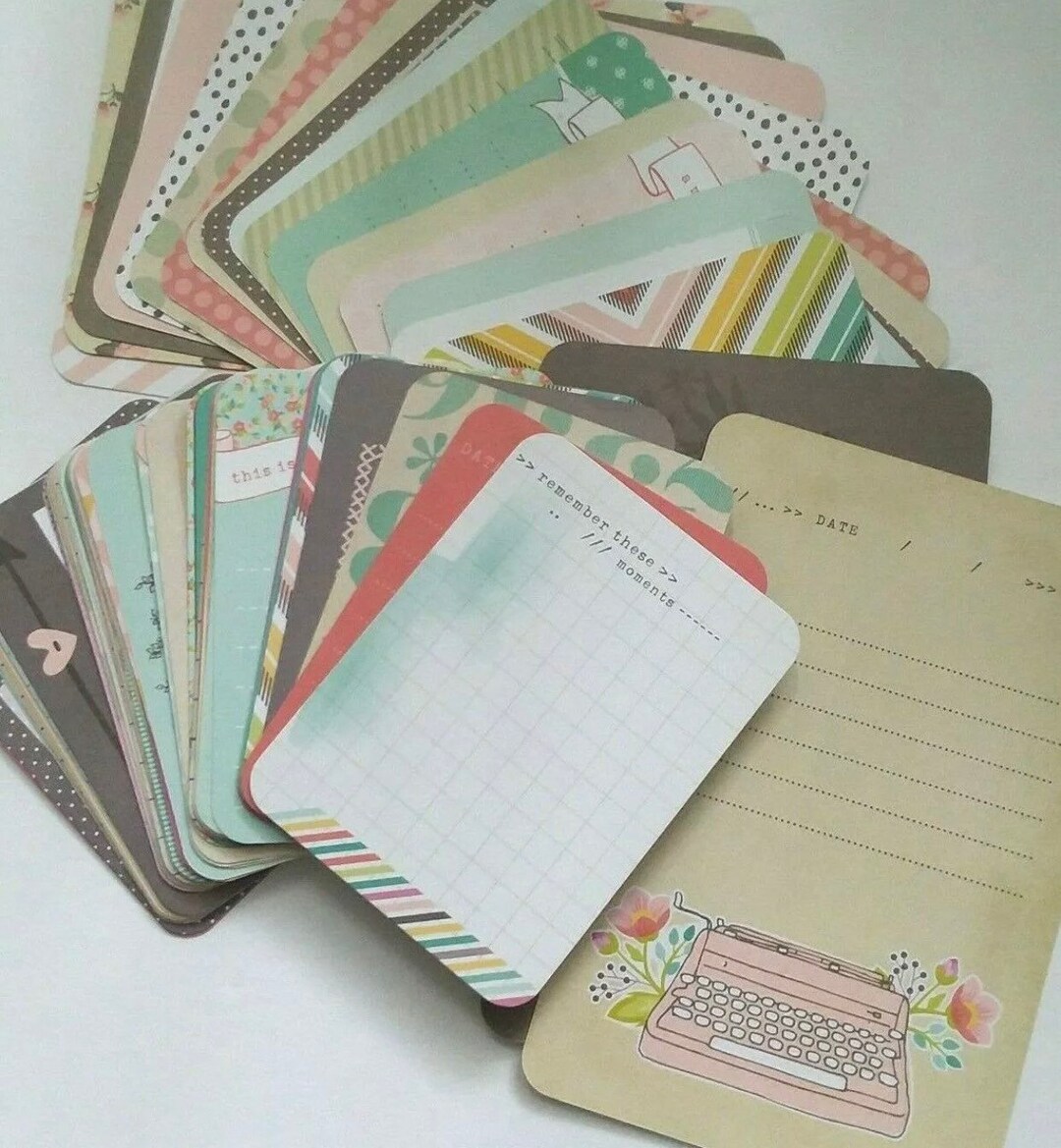 Lot of 25 - Project Life Cards,scrapbooking,journaling,junk Journal ...