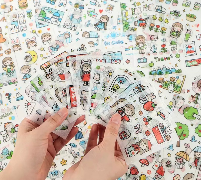 Kawaii Washi Sticker Sheet Grab Bag 25 Sheets - Etsy