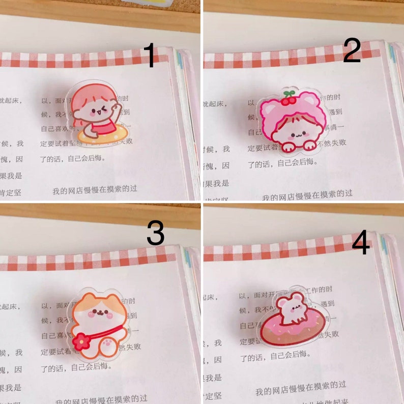 Kawaii Paper Clip Decorative Bookmark Binder Clips Memo Clip - Etsy