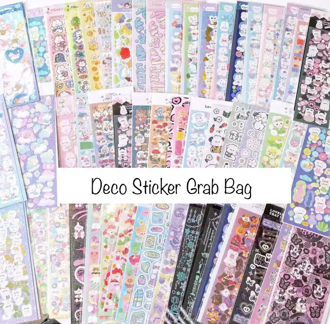30 Sheets Kawaii Deco Sticker Sheet Grab Bag - Etsy