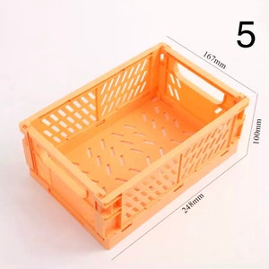 Medium Folding Plastic Storage Crates Box Collapsible Storage - Etsy