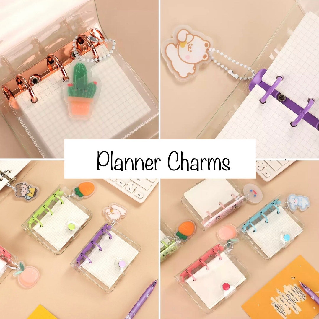 Cute Mini Binder Planner Charms - Etsy