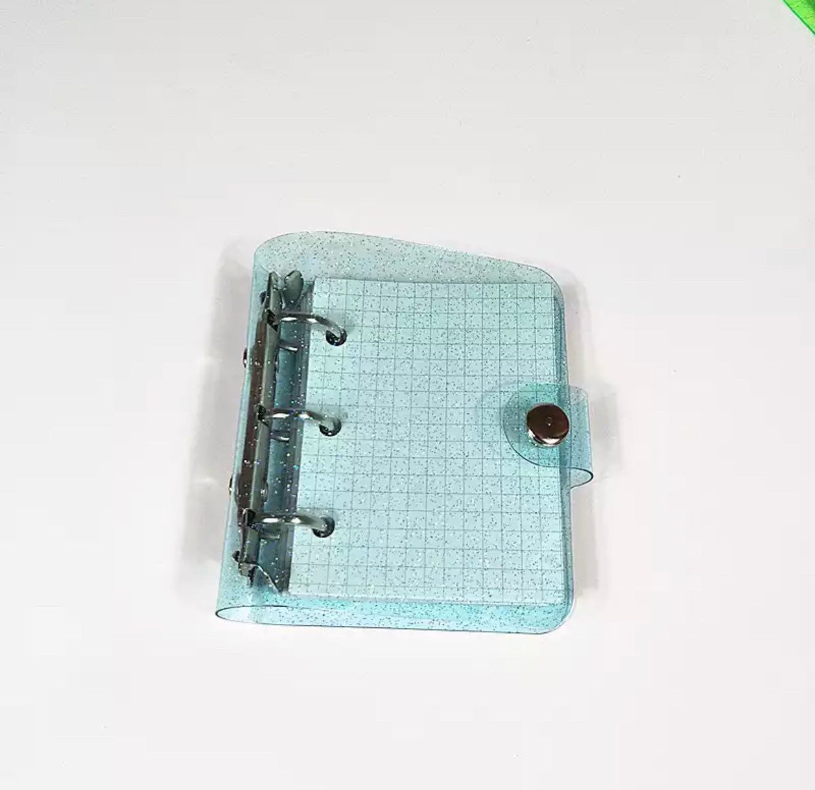 Colorful Transparent Glitter Mini 3 Ring Binder Diary Journal Notebook ...