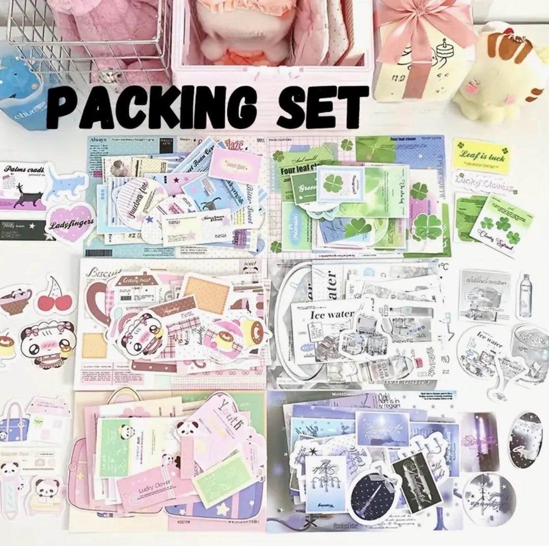 Cute Mystery K-pop Stationery Ephemera Packaging Journaling Bundle Set ...