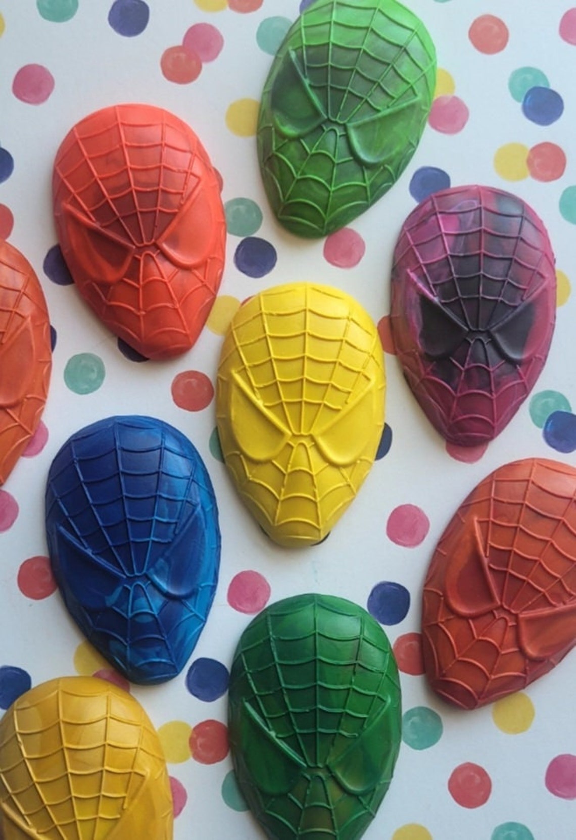 Spider-man Crayons - Etsy