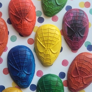 Spider-man Crayons - Etsy