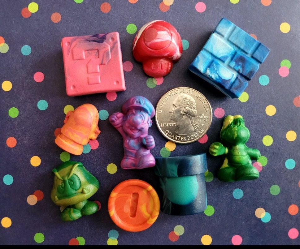 Mini Mario Crayon Set - Etsy