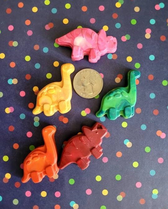 Colorful Dinosaur Crayons - Etsy