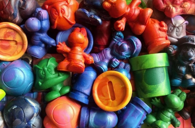 Mini Mario Crayon Set - Etsy