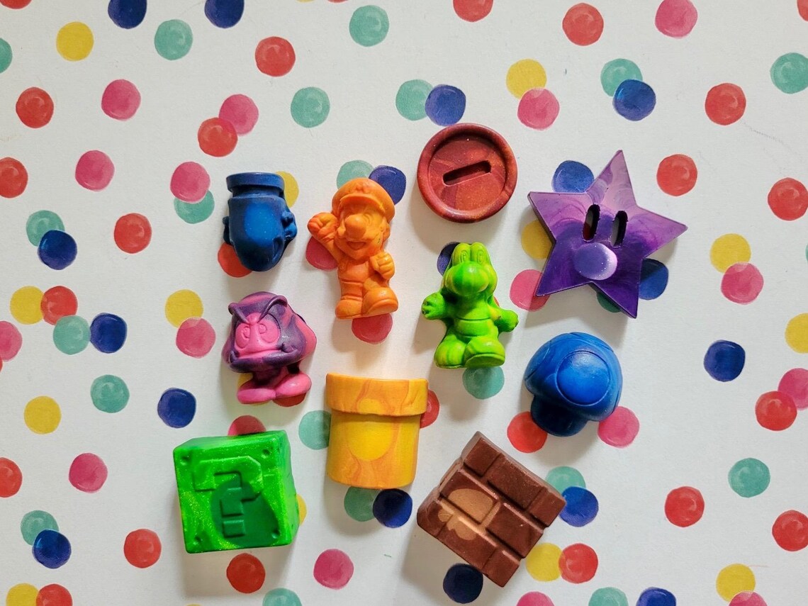 Mini Mario Crayon Set - Etsy