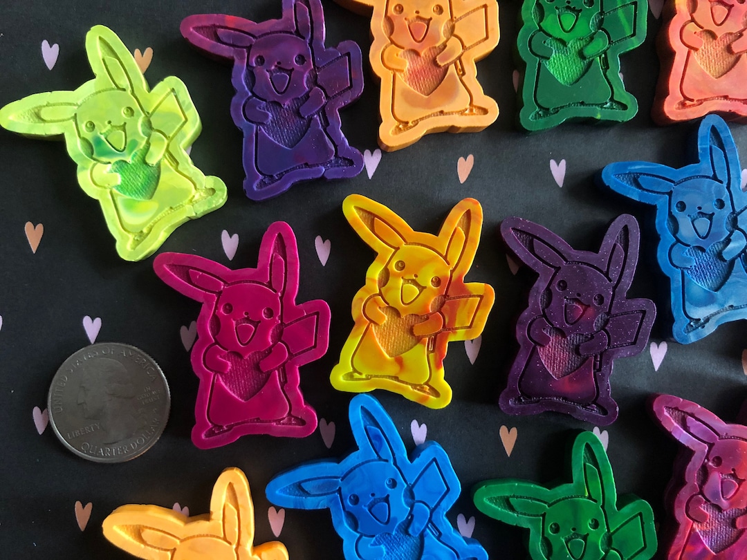 Colorful Pikachu Crayons - Etsy