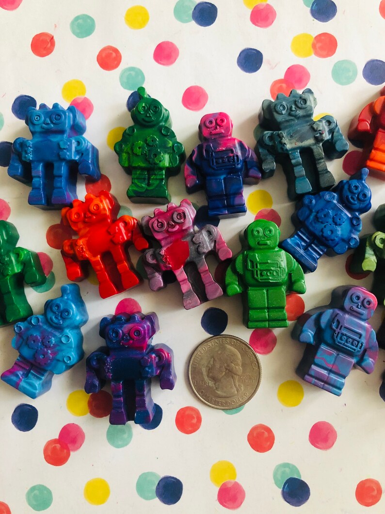 Colorful Robot Crayons - Etsy