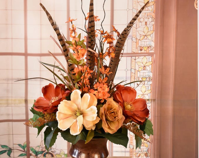 Brown Floral Arrangement - Etsy