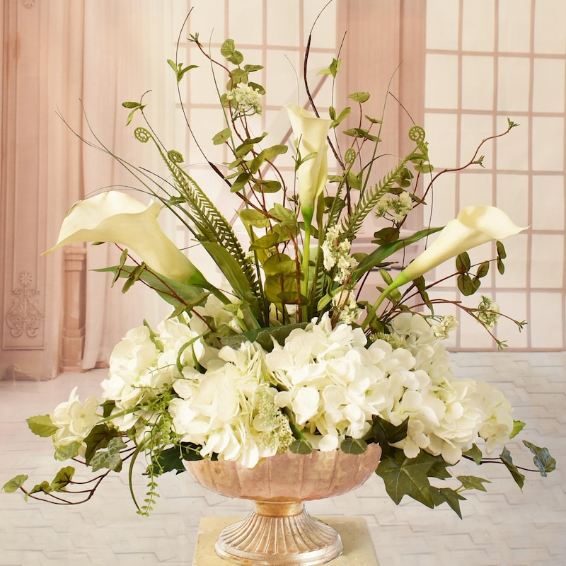 Hydrangea and calla lily centerpieces - Etsy.de