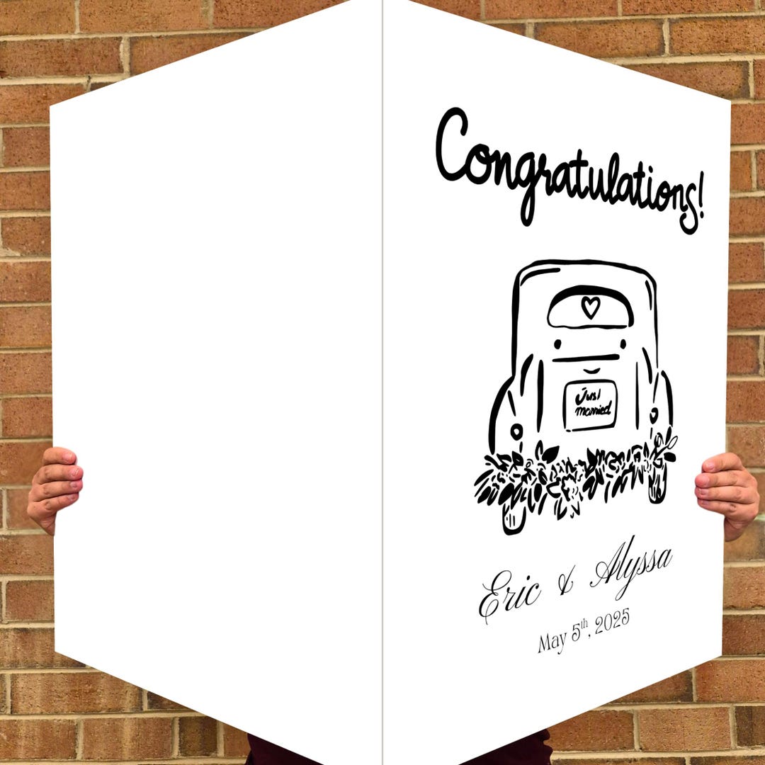 Jumbo Wedding Card: Personalized Congratulations Card & Envelope - Etsy