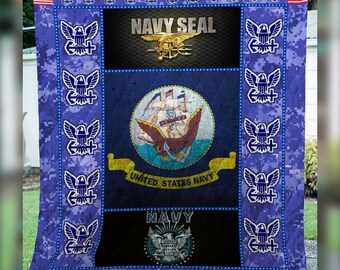 Us navy blanket | Etsy